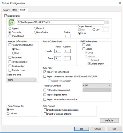 Output to an Excel File