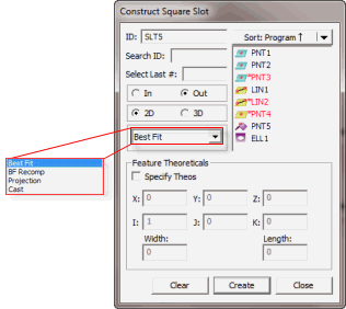 Constructing a Square Slot Feature