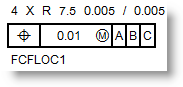 Position Feature Control Frame Dimension Information