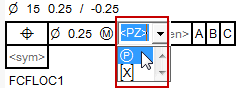 Position Feature Control Frame Dimension Information