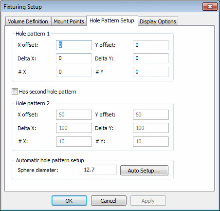 Fixturing Setup: Hole Pattern