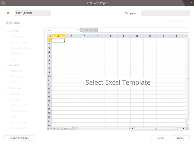 Creating an Excel Form Report Command