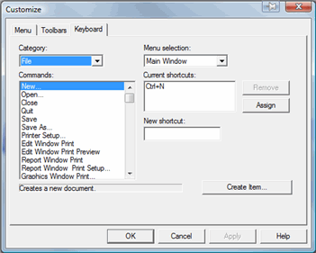 Customizing Shortcut Keys