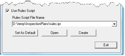 PC-DMIS Planner Rules (IPR) script