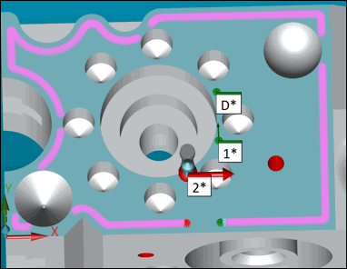 Path Definition Tab - Adaptive Free Form Plane Scan Strategy