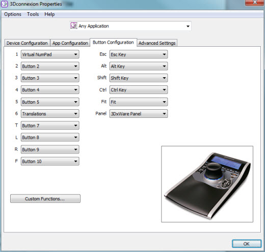 Editing the 3DxWare Configuration File