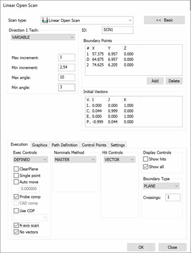 Common Functions of the Scan Dialog Box