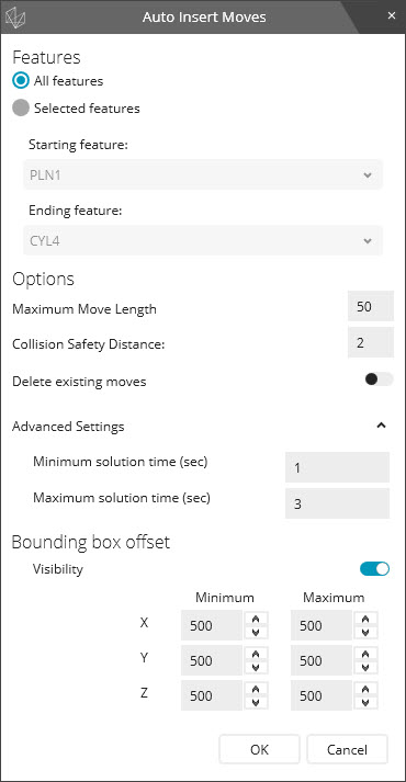 Using Auto Insert Moves