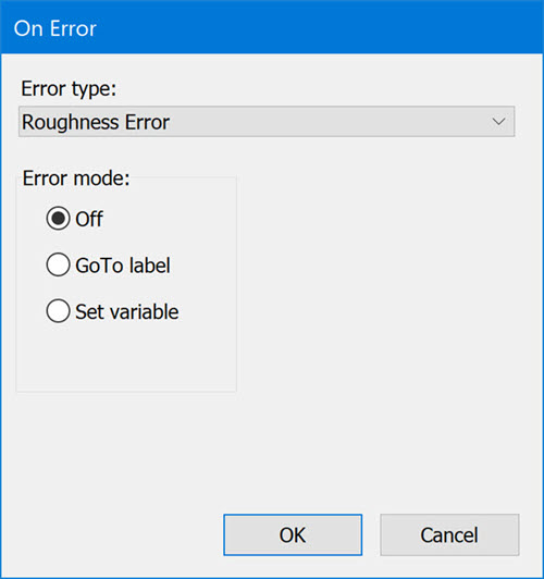On Error - Roughness Error