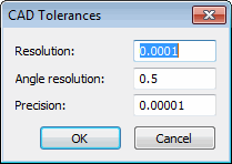 Changing CAD Tolerances