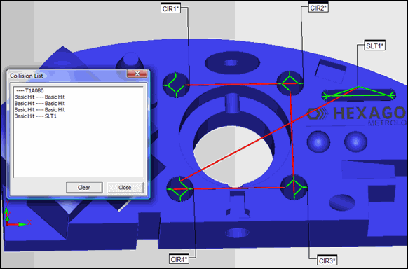 Collision Detection Dialog box Options