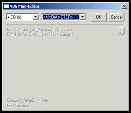 Example of Using BASIC Scripting to Dynamically Change the Gauge's Value
