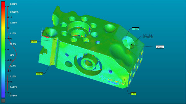 Dimensioning Surface Profile Using the Mesh COLORMAP